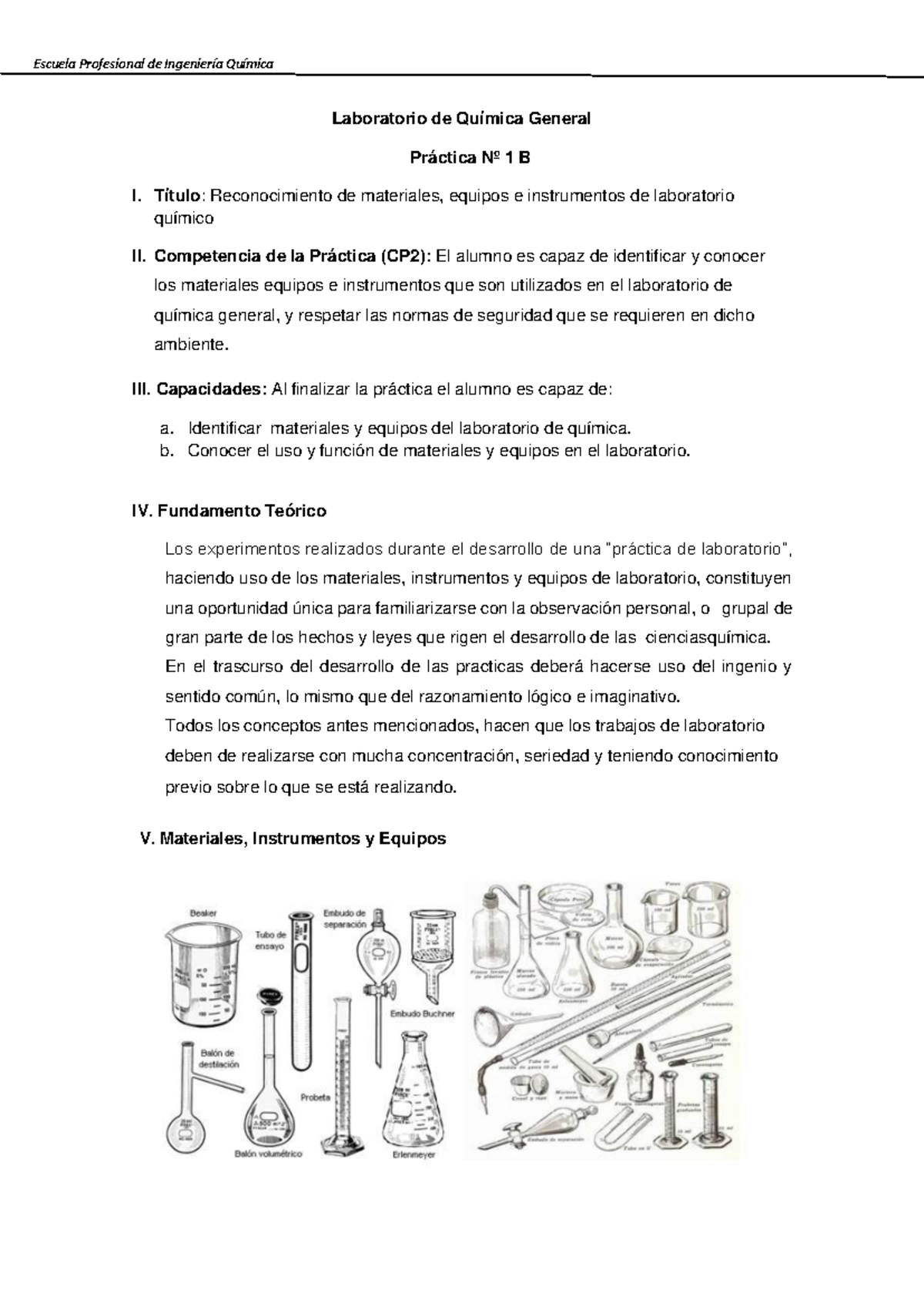 Practica de Laboratorio Nº 1 B - Laboratorio de Química General ...