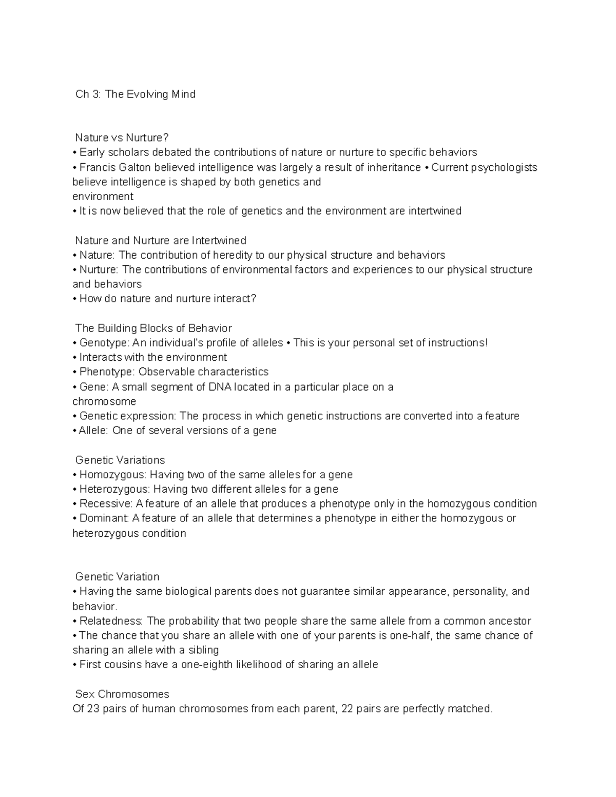 Psyc chp 3 - Book summary notes: Discovering Psychology: The Science of ...