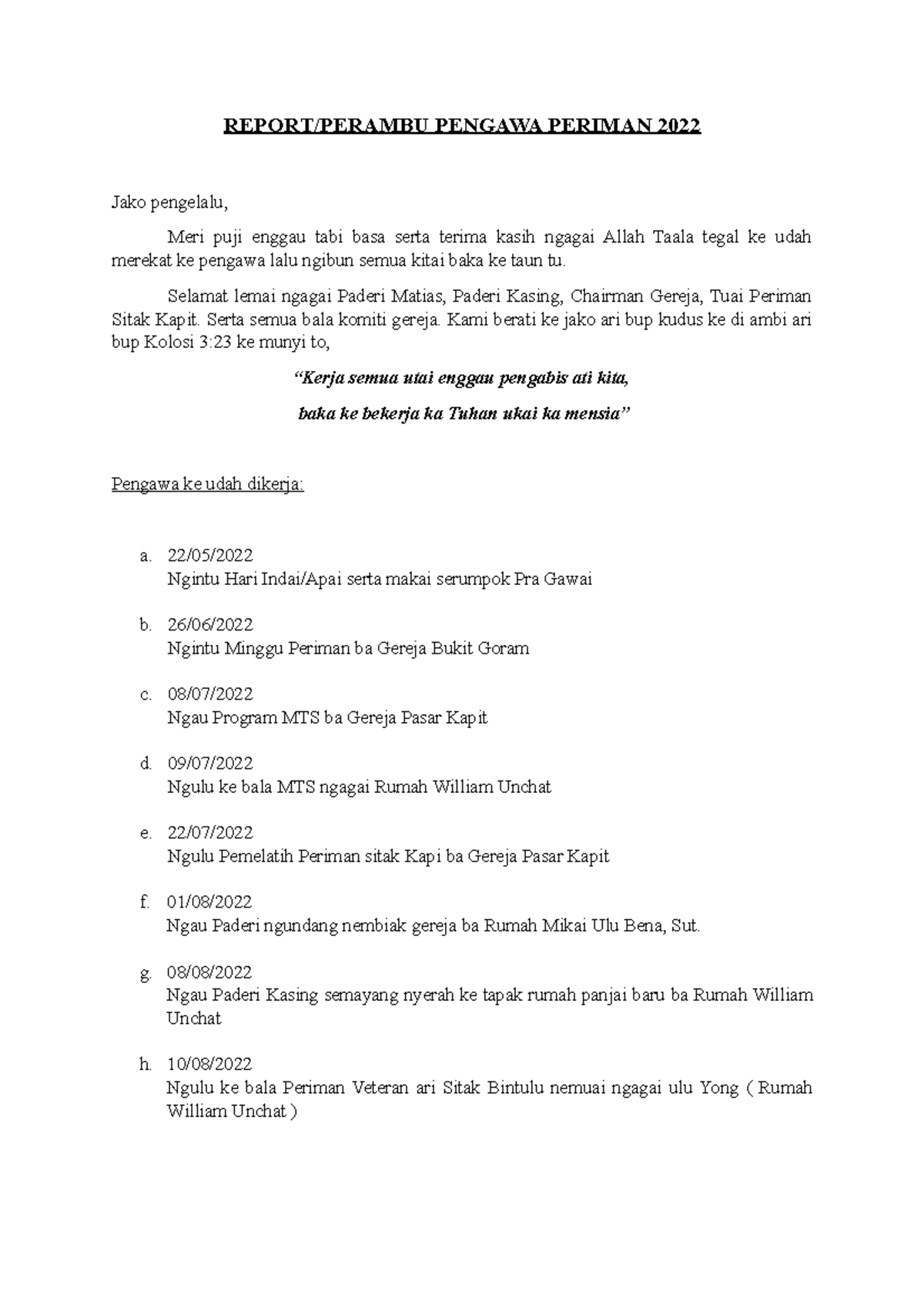 Perambu Pengfawa Periman - REPORT/PERAMBU PENGAWA PERIMAN 2022 Jako ...