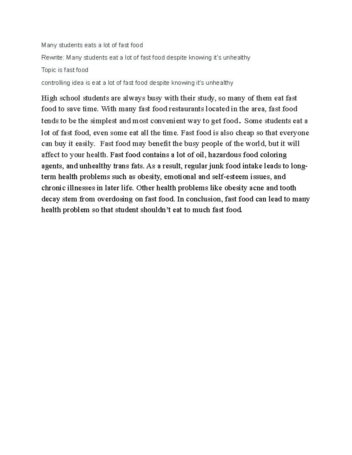 Writing df408d17ab7443b5b64f948e6fa5855e 2194311 - Many students eats a ...