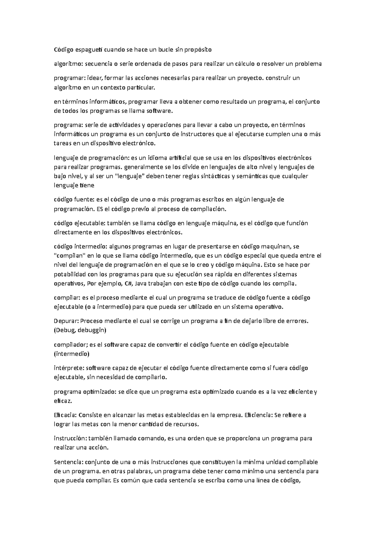 Código espagueti cuando se hace un bucle sin propósito - Código ...