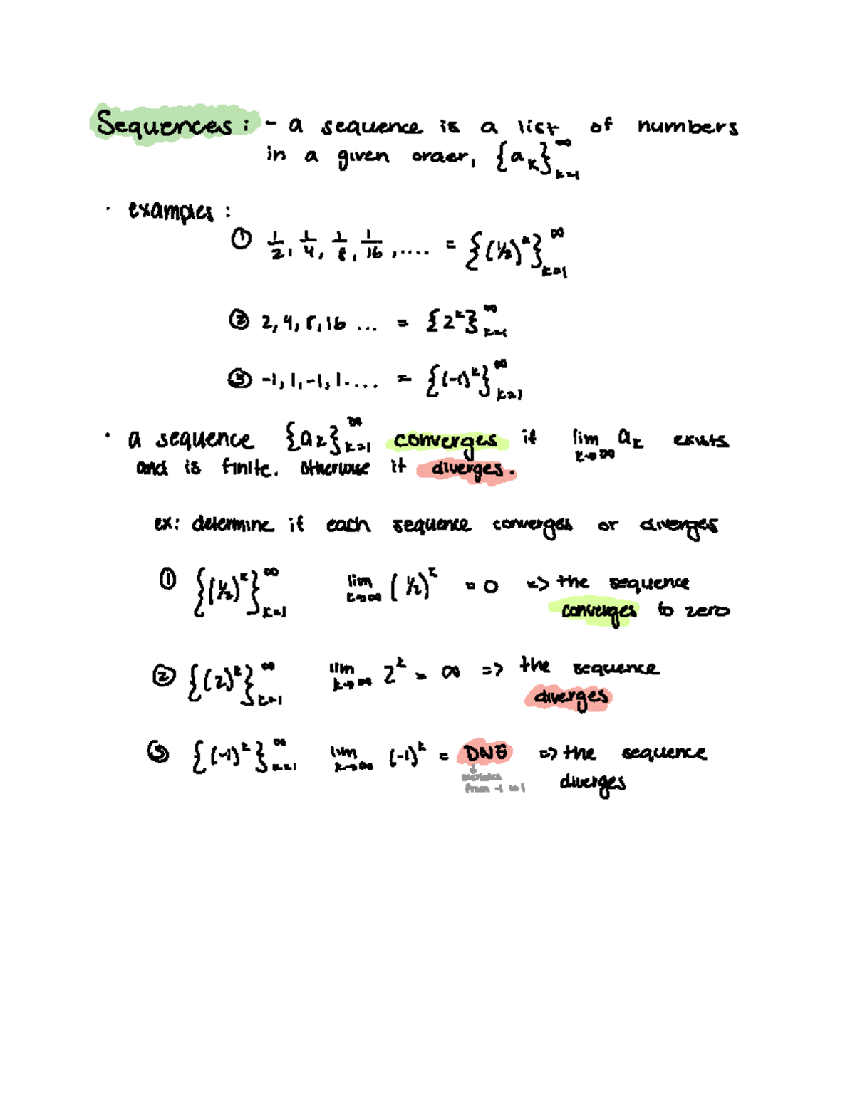 Introduction to Series and Sequences - Sequences a sequence is a list ...