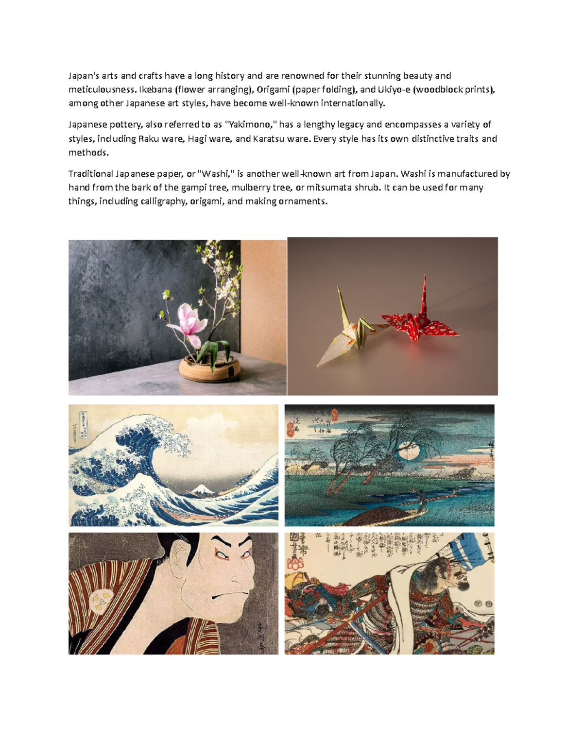 ARTS Crafts Local WORK OF ASIA - Japan's arts and crafts have a long ...