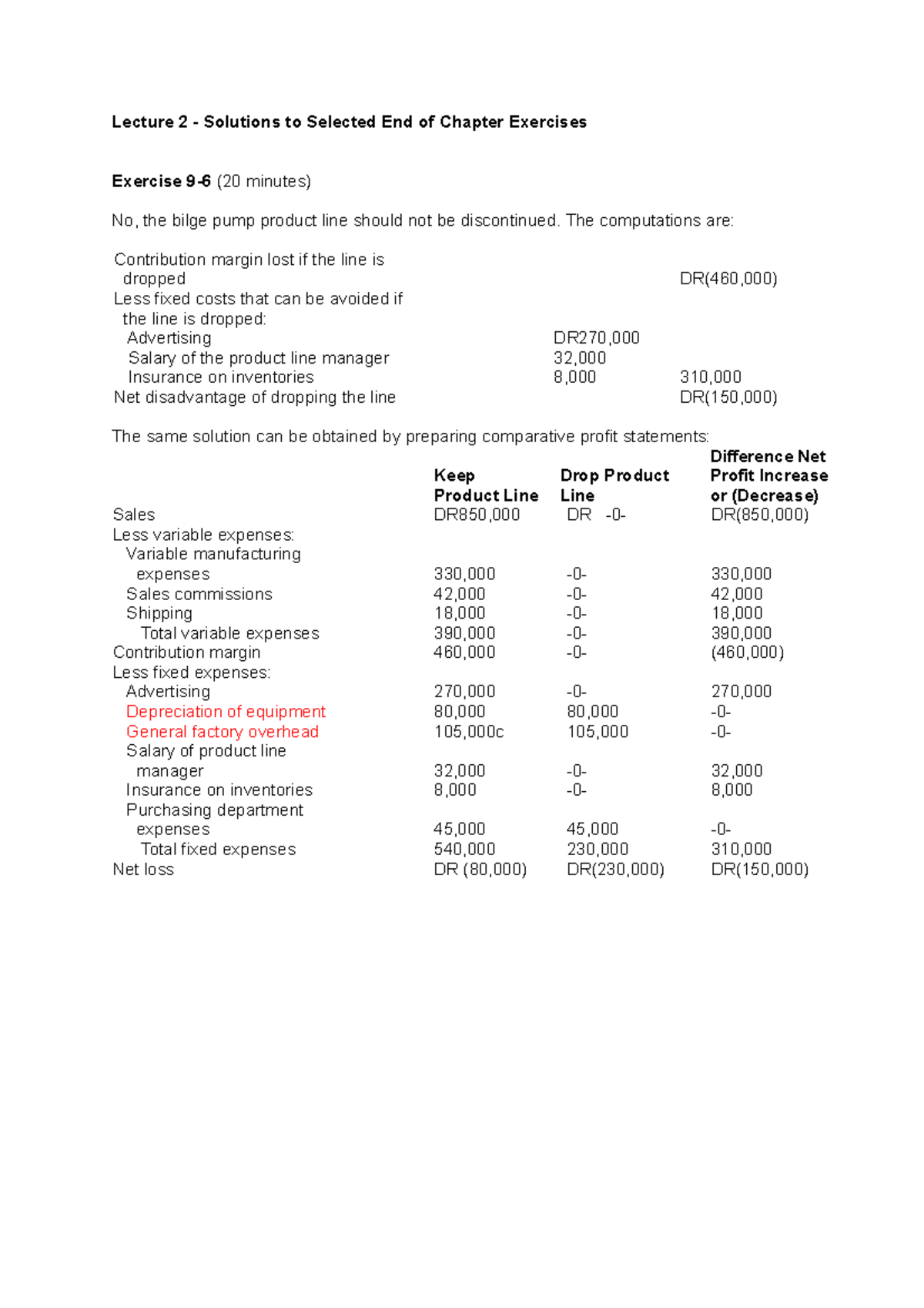 C9 Exercises Solutions - Lecture 2 - Solutions to Selected End of ...