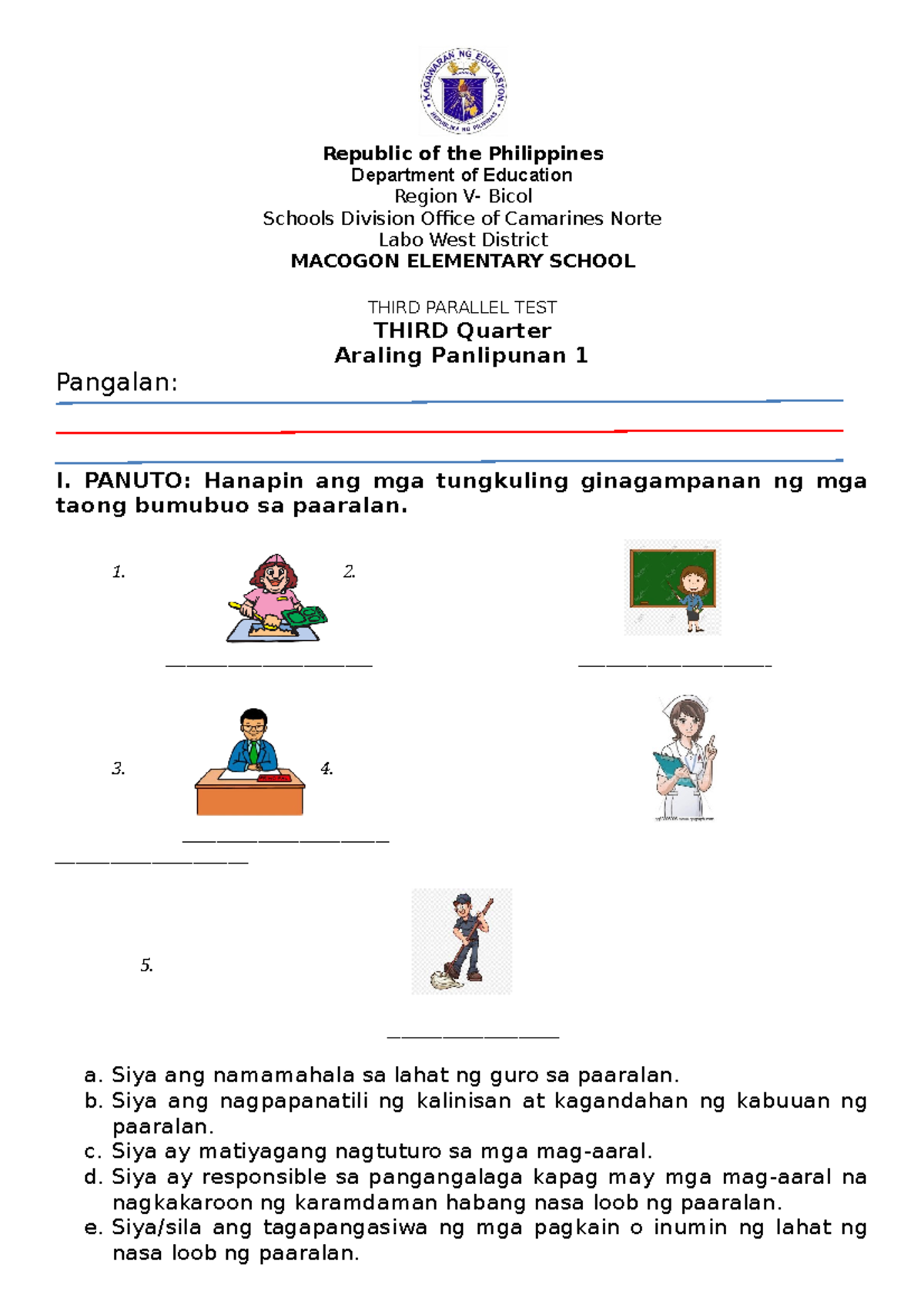 AP 3RD Parallel - Sample practice test - Republic of the Philippines ...