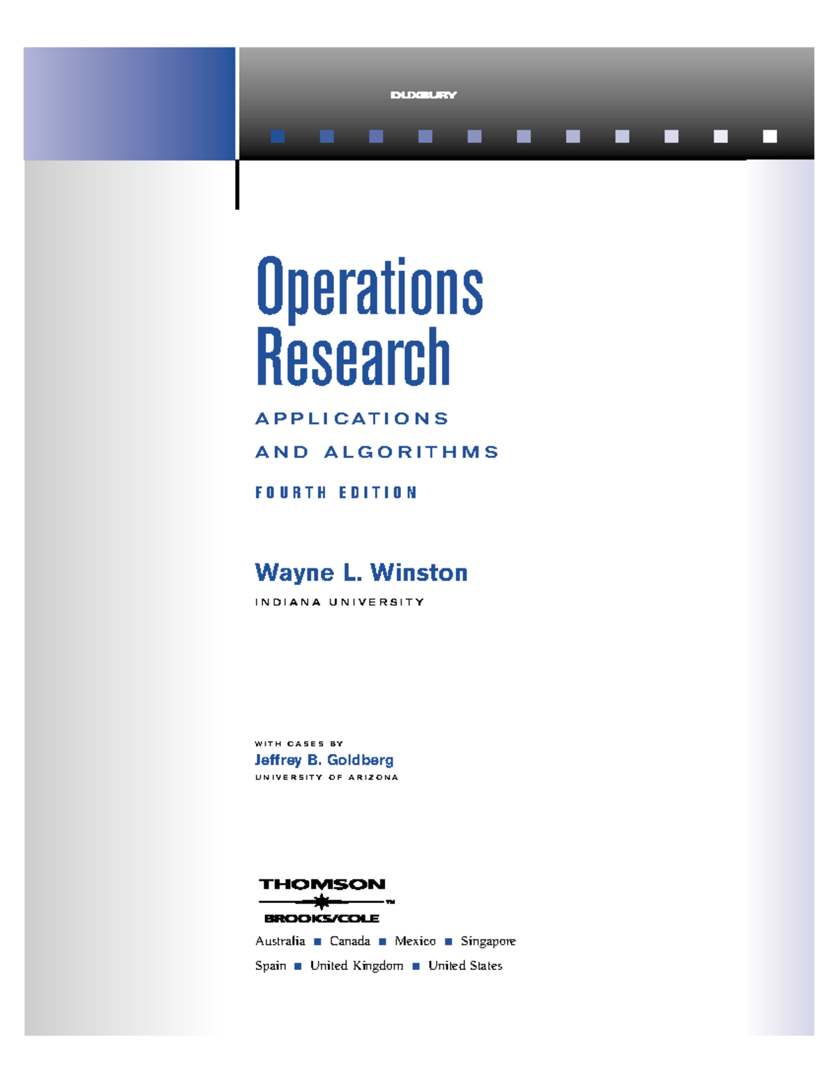 Winston - Operations Research applications and algorithms - Chpt1 ...