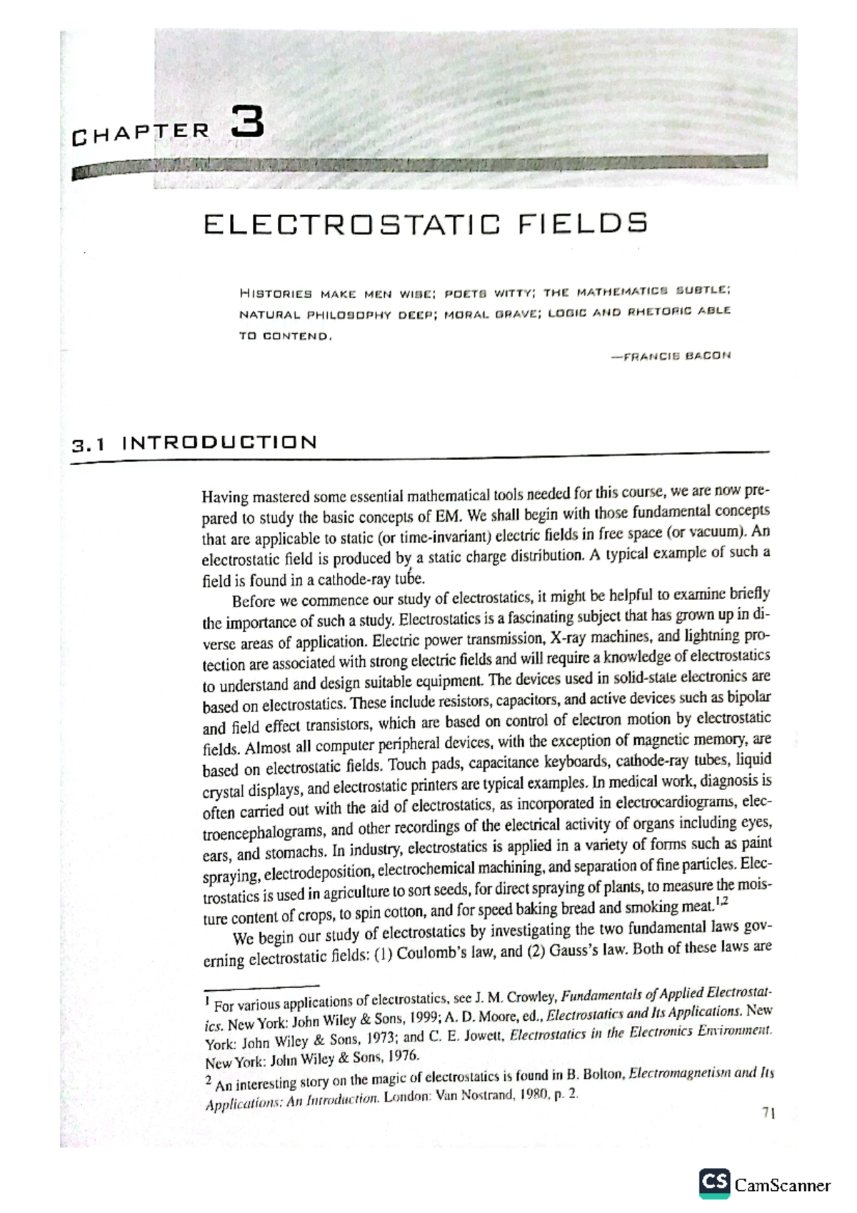 PHY580 Chapter 3- Electrostatic Fields - Anatomy and Physiology - Studocu