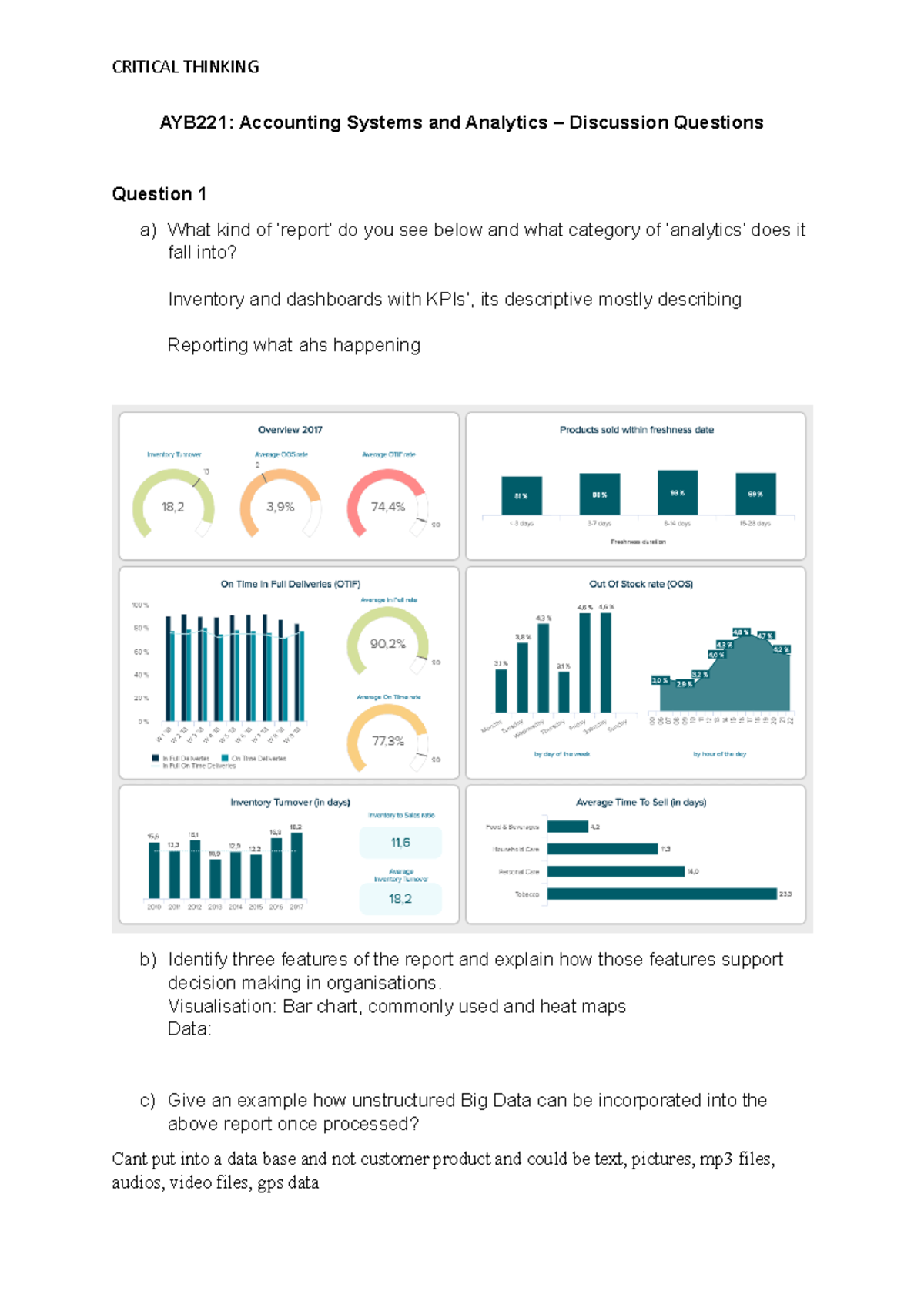 Critical Thinking Week 13 v2 Answers from Tute - CRITICAL THINKING ...