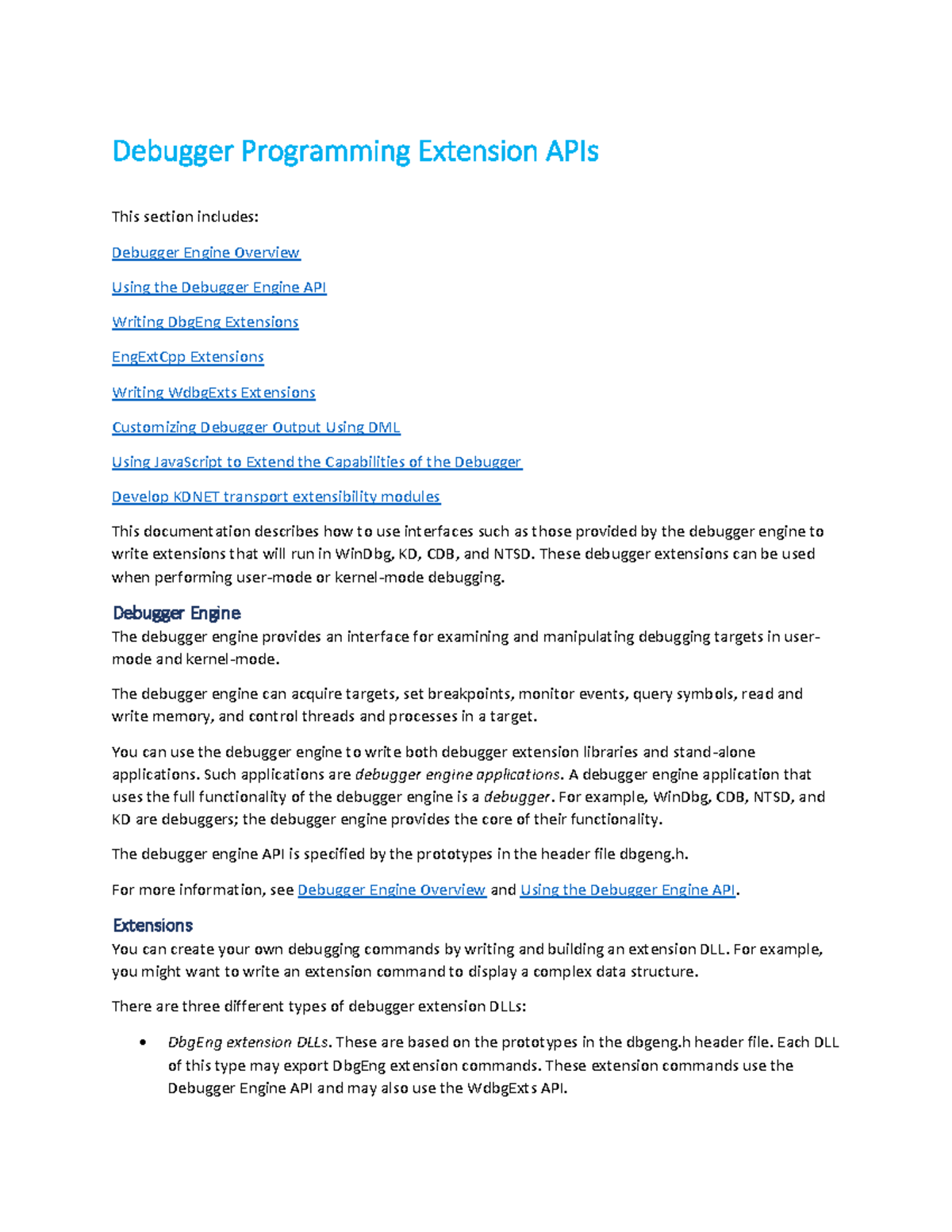 Document 33 - 2023-04-01T080702 - Debugger Programming Extension APIs This section includes ...