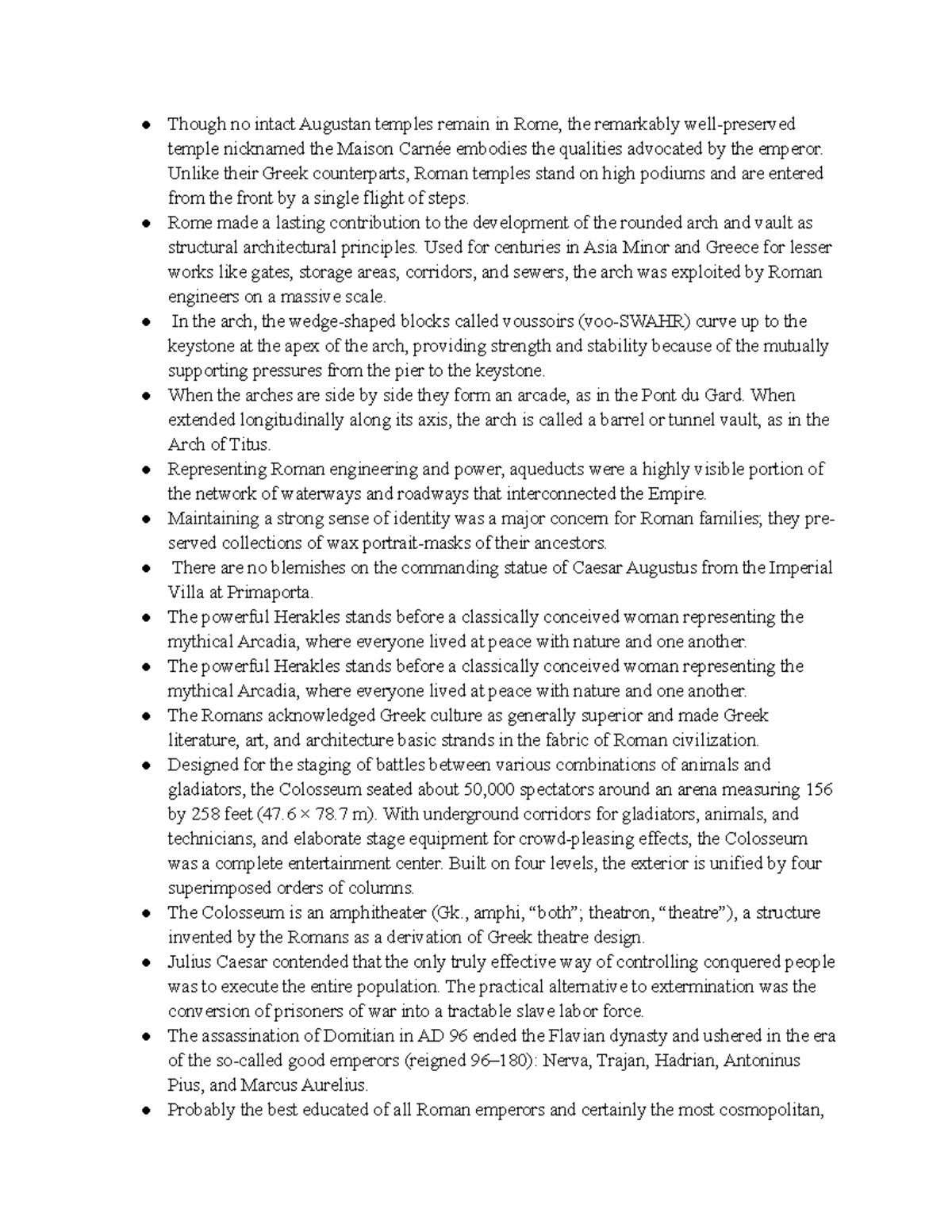 CSTU101 ch.11 notes - Though no intact Augustan temples remain in Rome ...