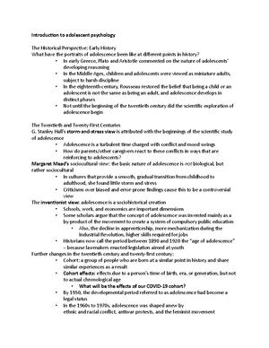 Chapter 4- Adolescent - Chapter 4- The Self, Identity, Emotion ...