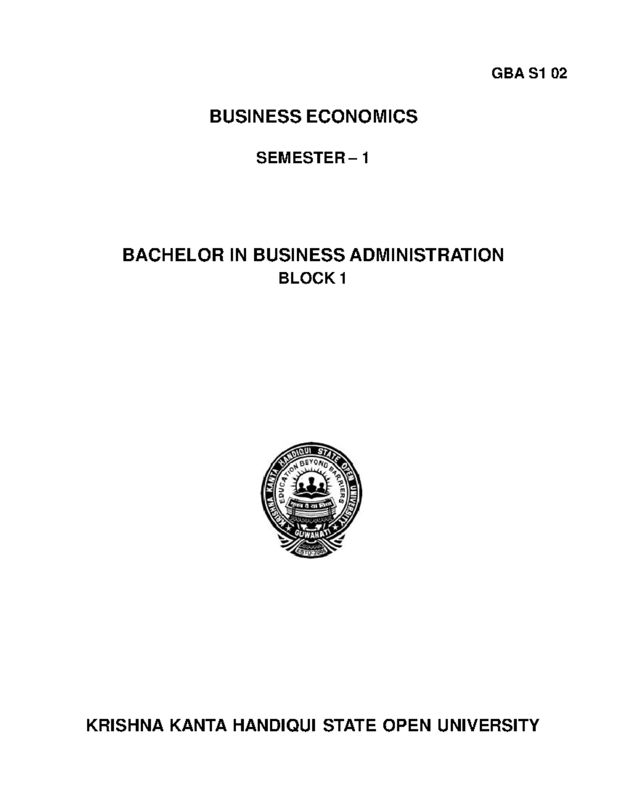 Main PDF - Its bba lecture notes - GBA S1 02 BUSINESS ECONOMICS ...