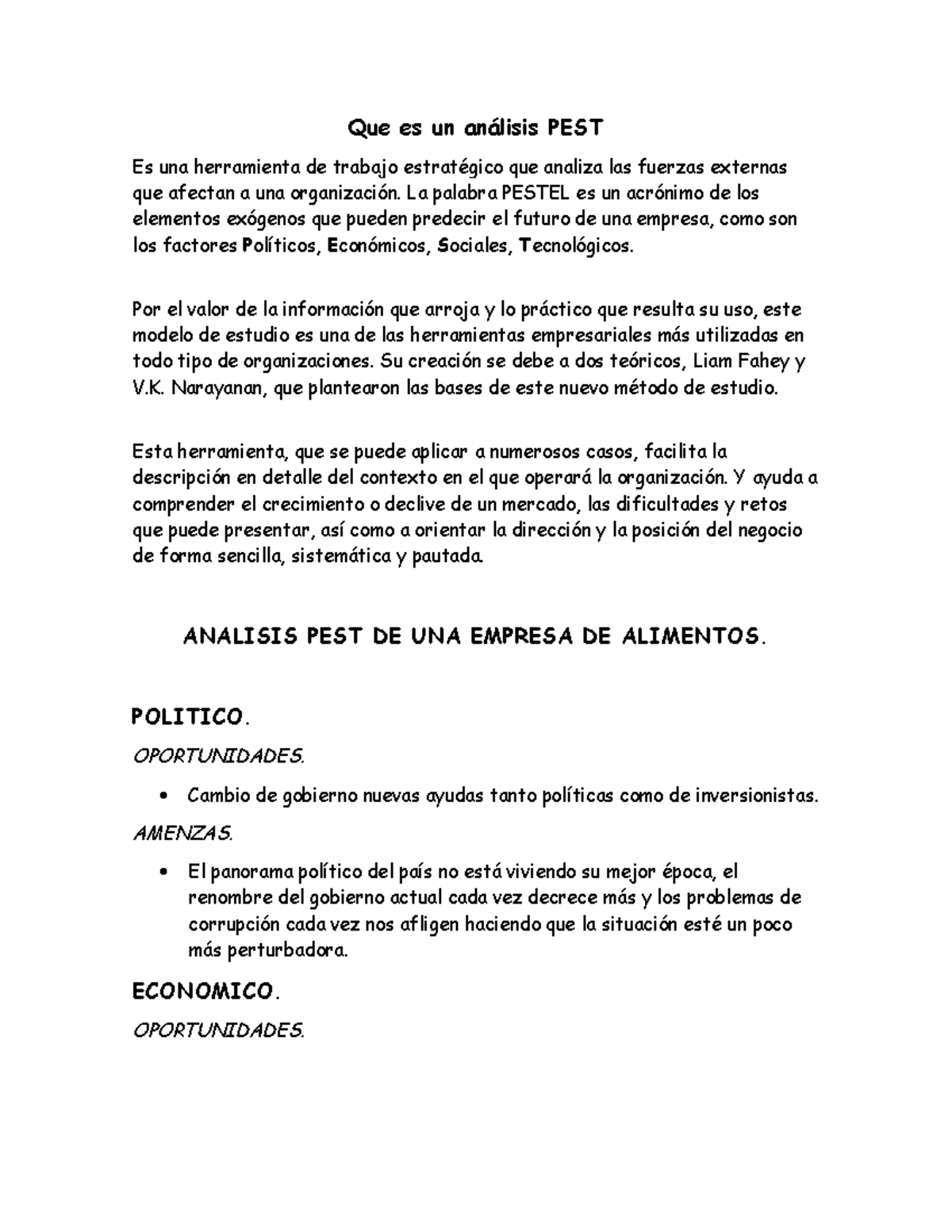 Que es un análisis PEST - analisis - Pensamiento administrativo - CESA ...