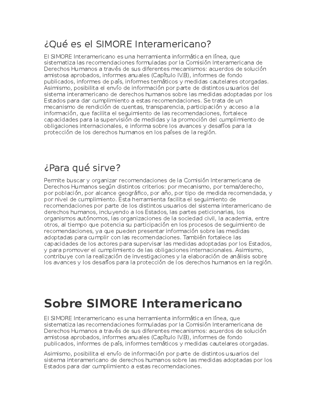 Qué es el Simore Interamericano - ¿Qué es el SIMORE Interamericano? El ...