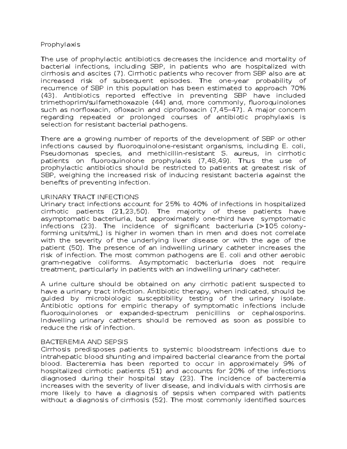 Prophylaxis - lecture notes on - Prophylaxis The use of prophylactic ...