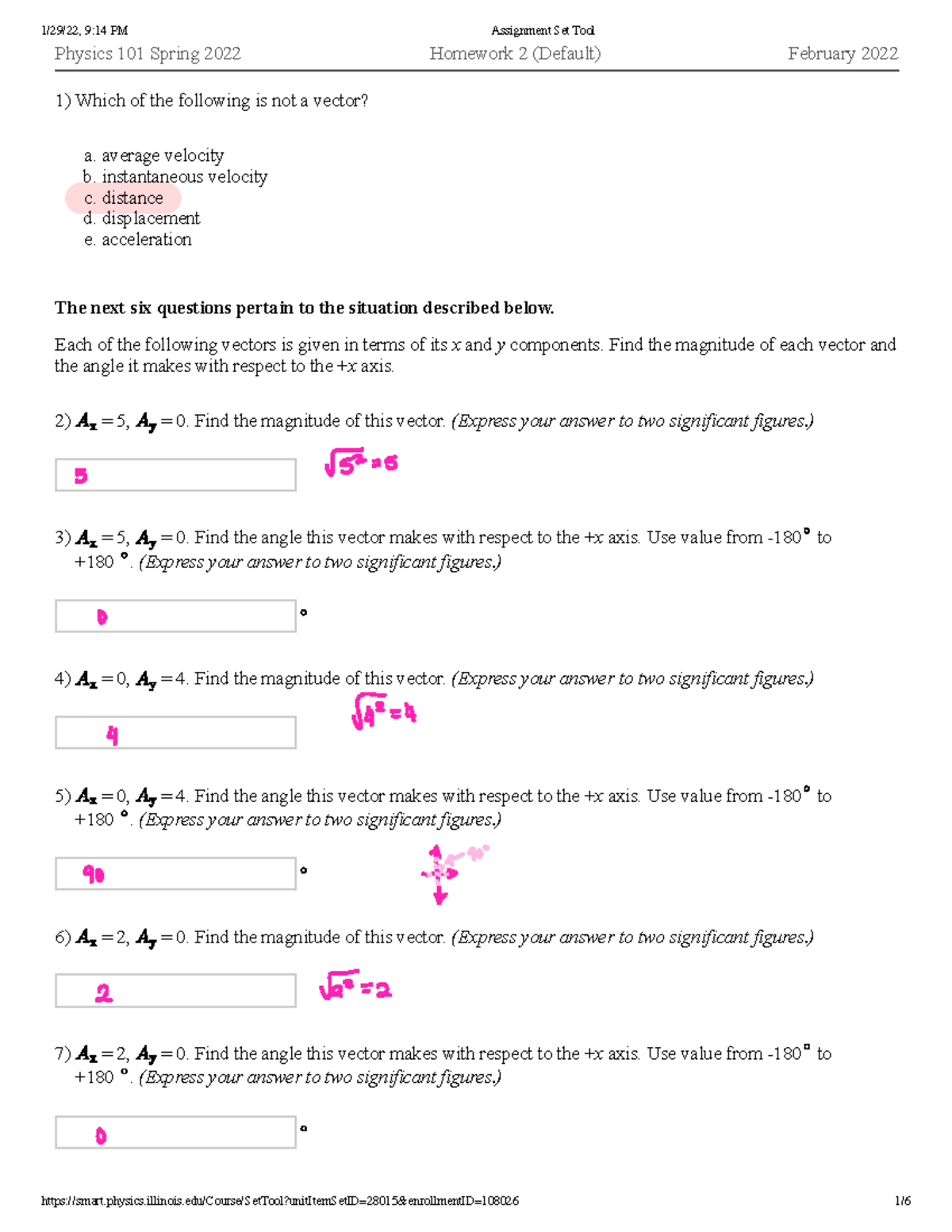 Phys - physics homework - Physics 101 Spring 2022 February 2022 1) 2) 3 ...