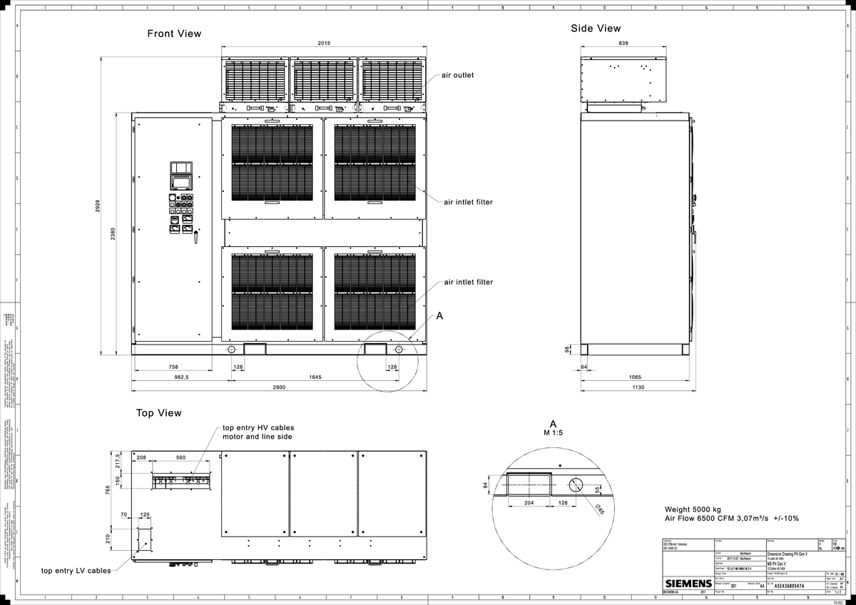 Annex II Information VFD 600HP MT Dimmensions - Ingeniería industrial ...