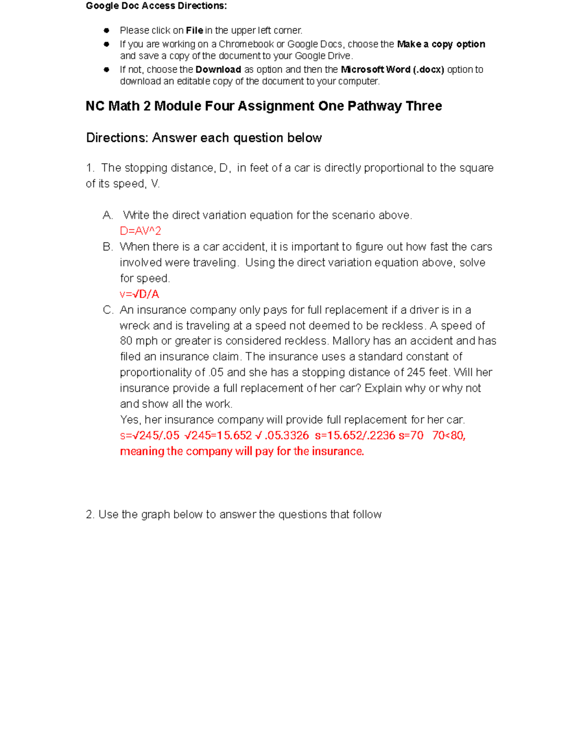 Math 2 Module Four Assignment One Pathway Three- Giancarlo Lopez ...