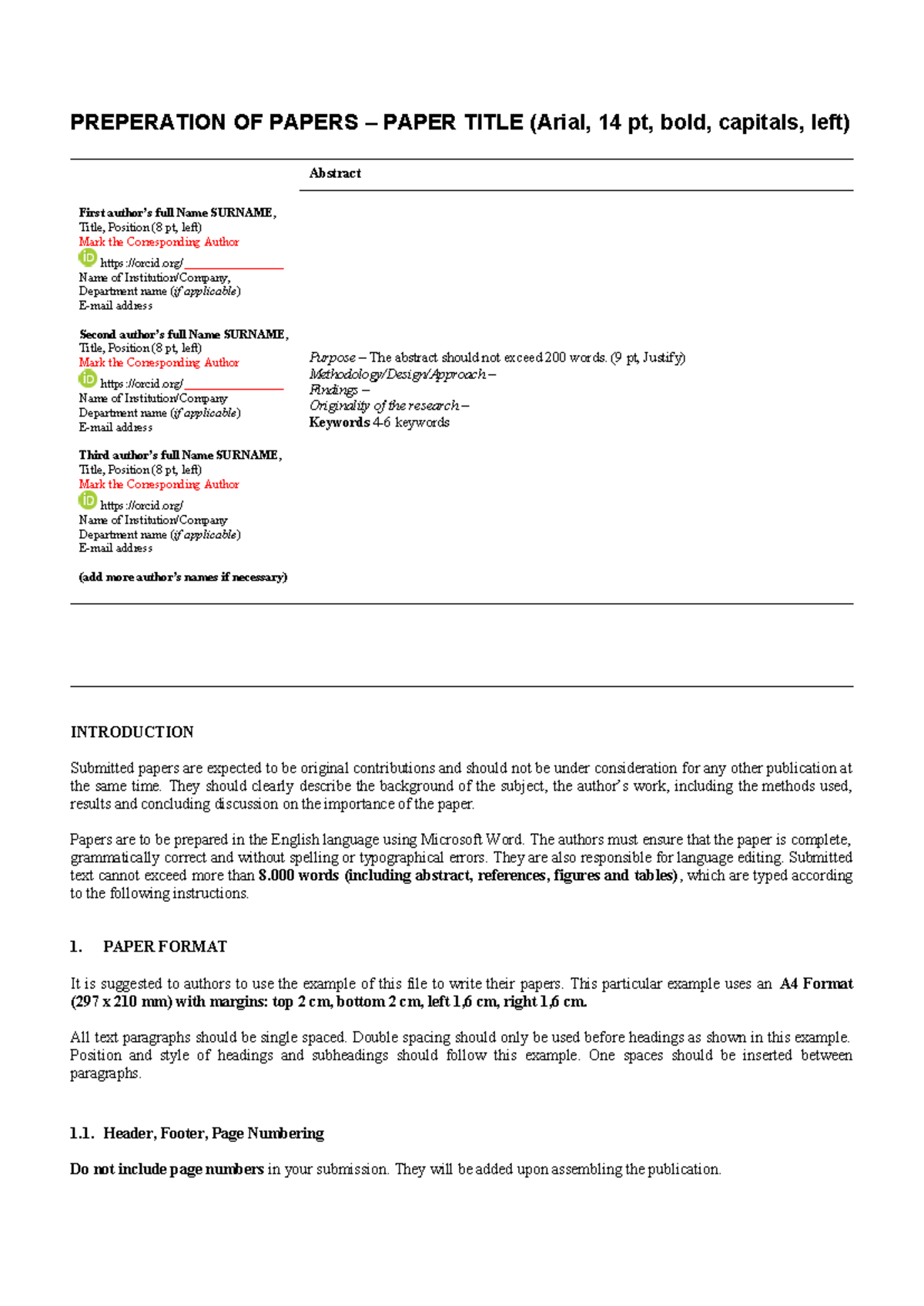 THM template for full papers 2023 - PREPERATION OF PAPERS – PAPER TITLE ...