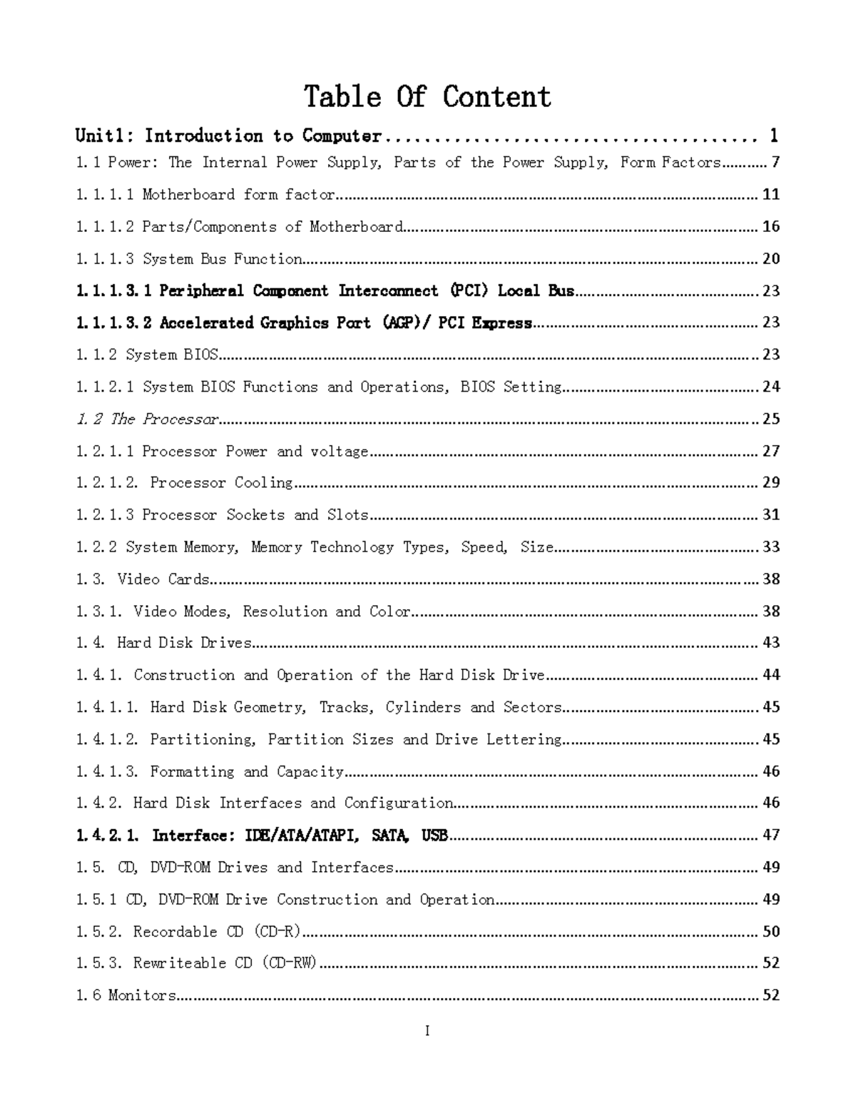 CRM Note Final A4 compressed - I Unit 1 : Introduction to Computer ...