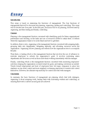 Tutorial 1 - MGT101 Tutorial 1 - Lecture 1: Introduction to Management (Qs) I: MCQs Practice ...