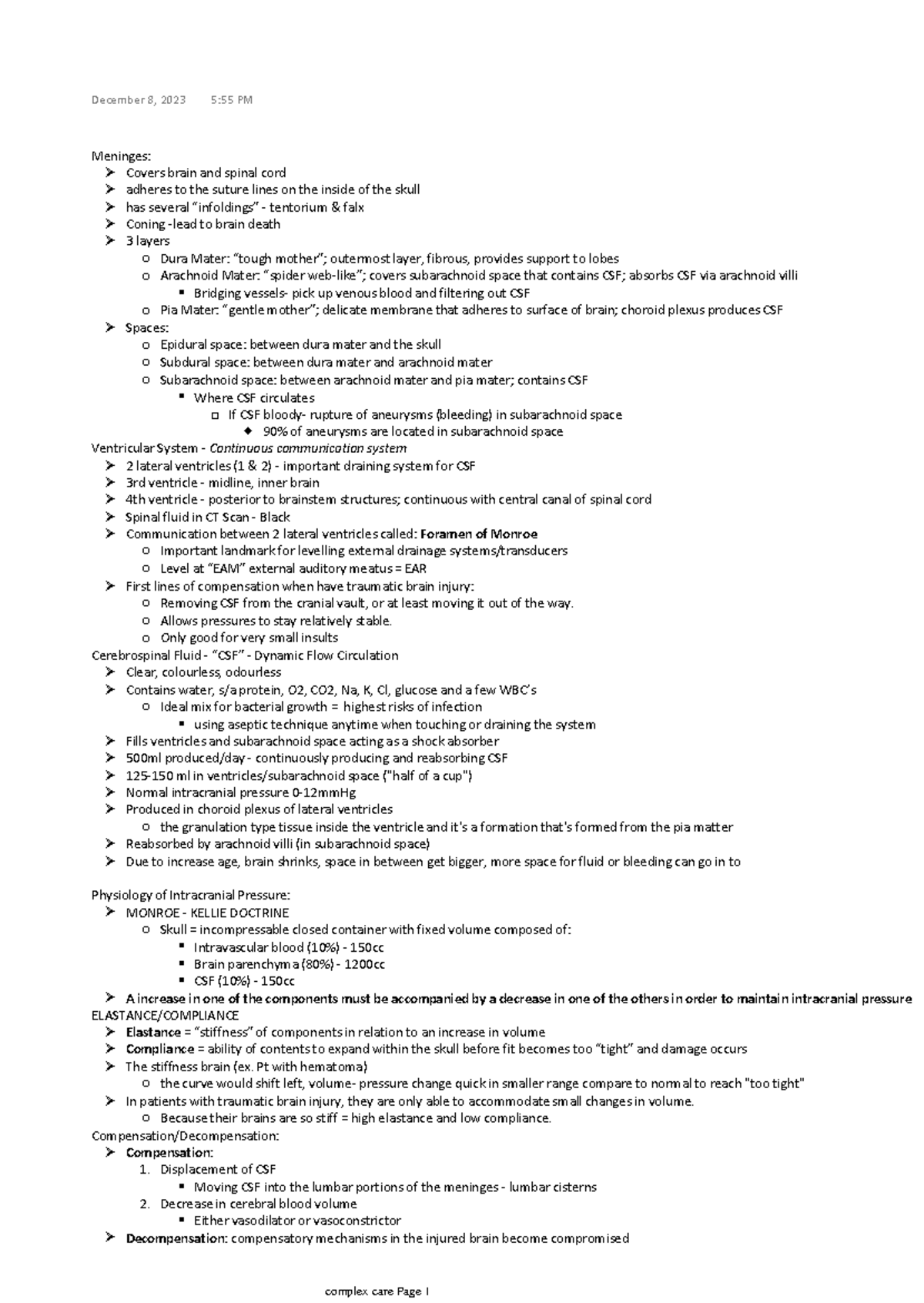 Head Injury, ICP - Meninges: Covers brain and spinal cord adheres to ...