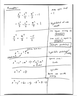 Calc III Final Exam Equation Sheet - MA 3160 - Studocu