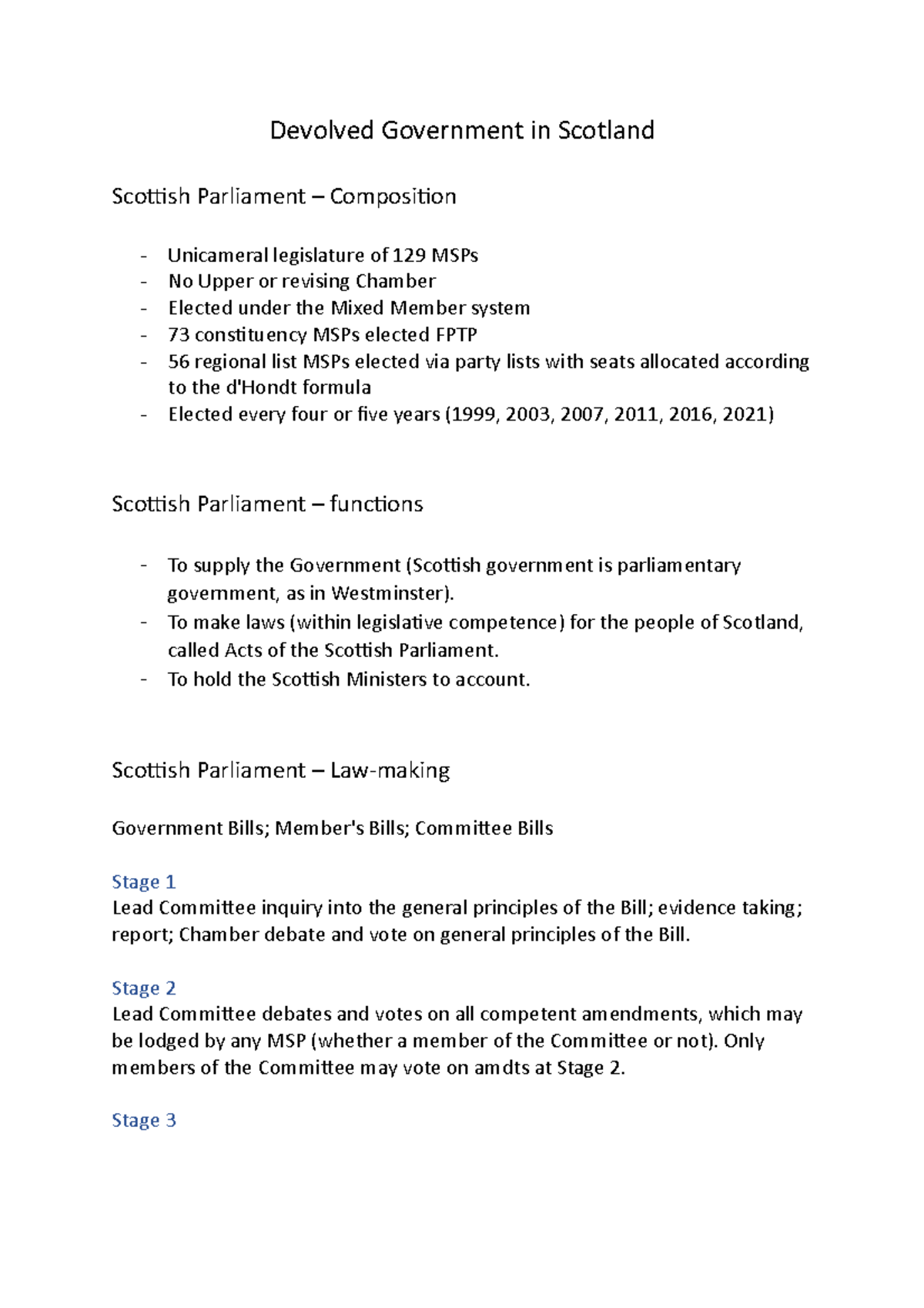 Devolved Government in Scotland - Devolved Government in Scotland ...