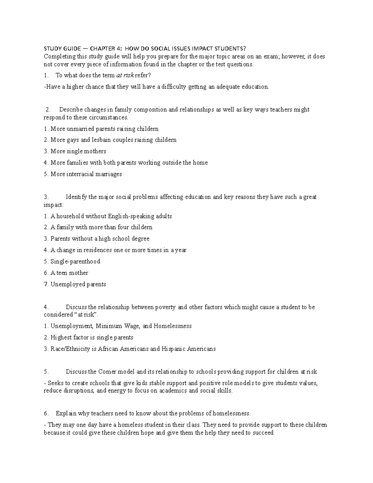 Study Guide - Chapter 4 - lecture video - STUDY GUIDE — CHAPTER 4: HOW ...