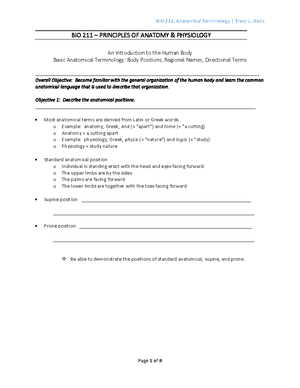 Homeostasis BIO 211 Su21 - 6/6/ Anatomy & Physiology Wingate University ...