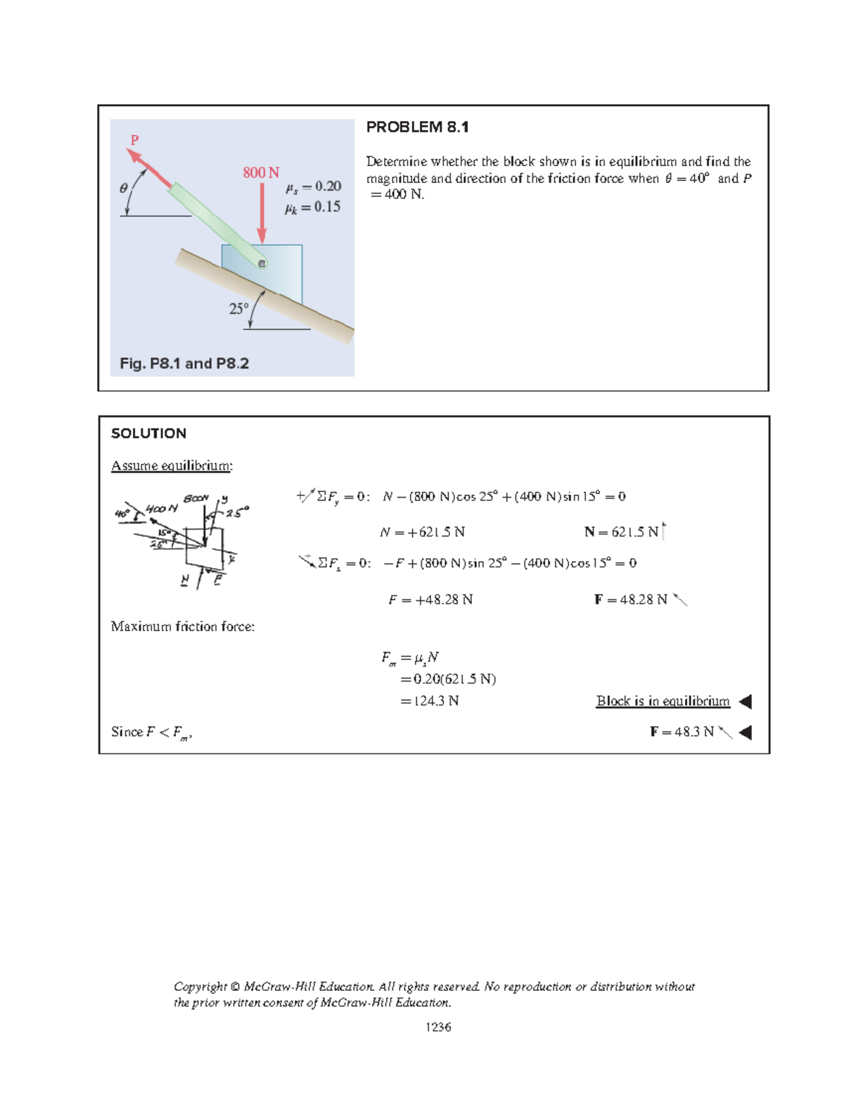 242 chapter 8 recommended problems solutions - Copyright © McGraw-Hill Education. All rights ...