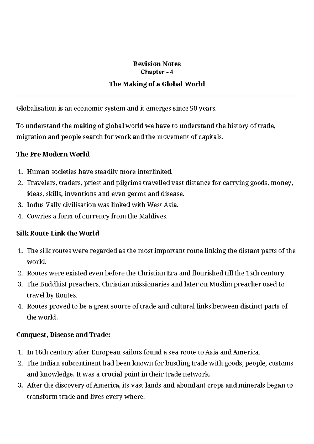 The Making of a Global World - Globalisation is an economic system and ...