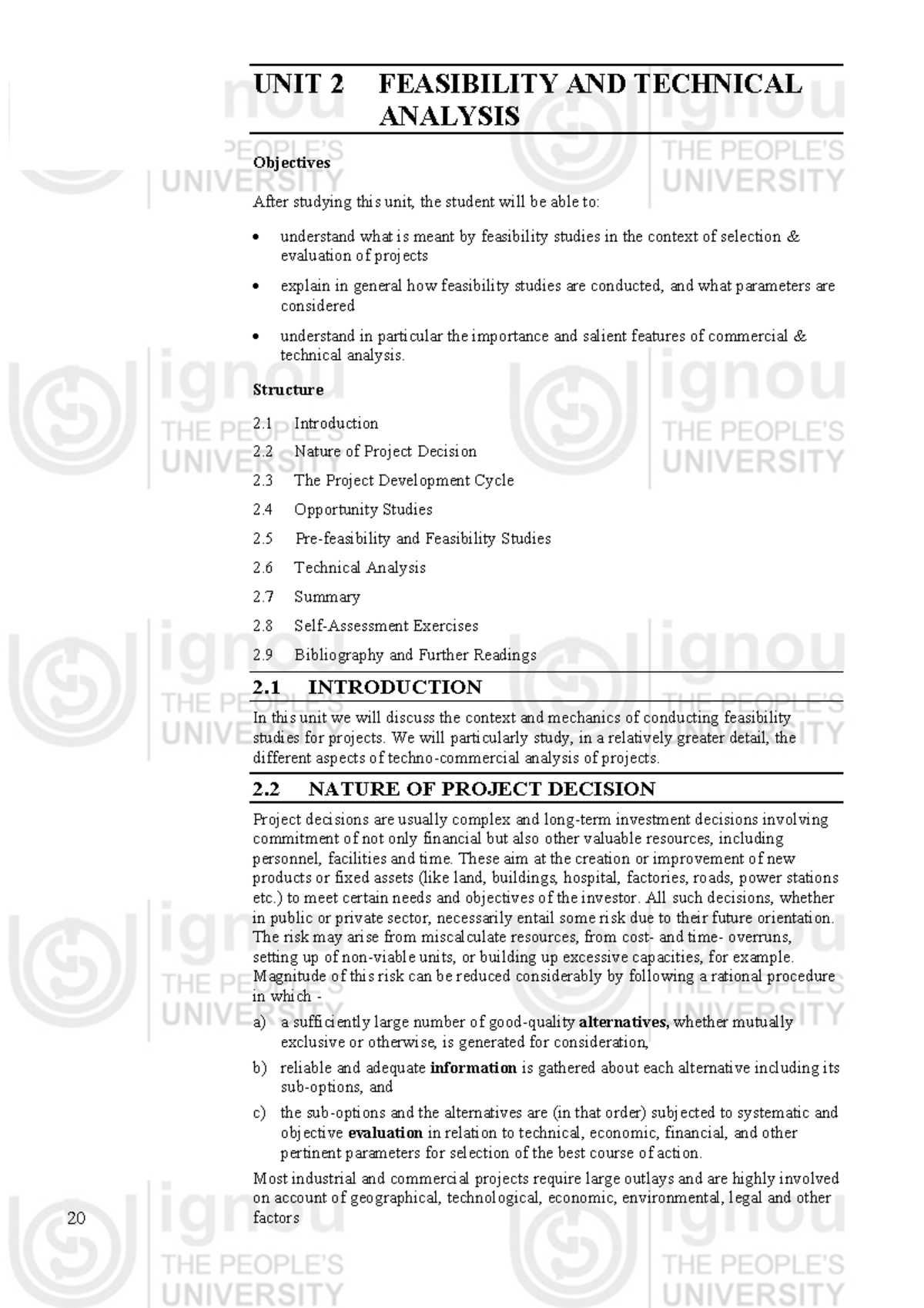 Unit-2 Feasibility study - Project Formulation and Appraisal UNIT 2 ...