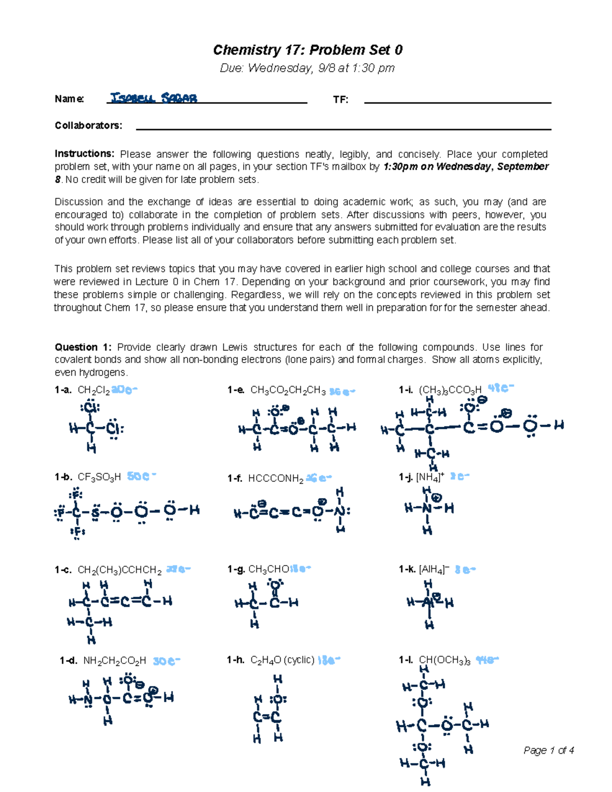 Lewis Structures, Resonance Structures, Bonding Geometry Molecular ...