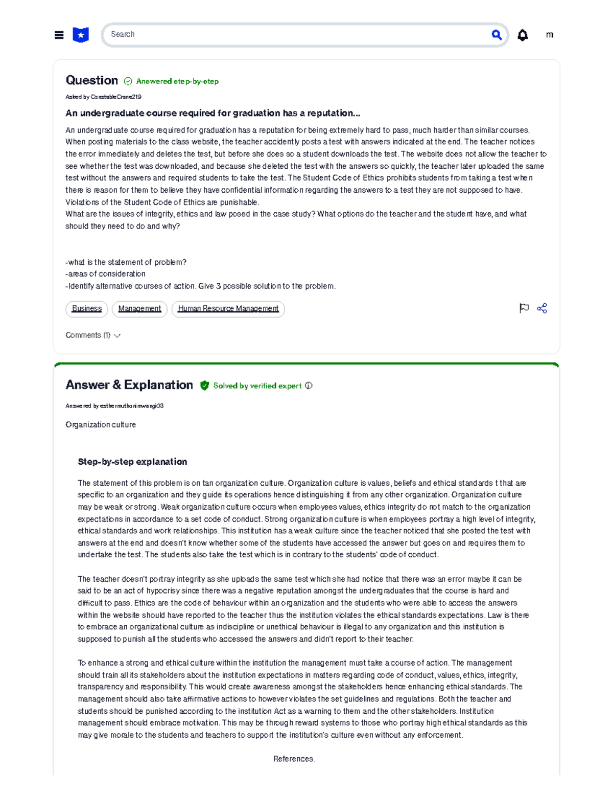 [Solved] An undergraduate course required for graduation has a ...