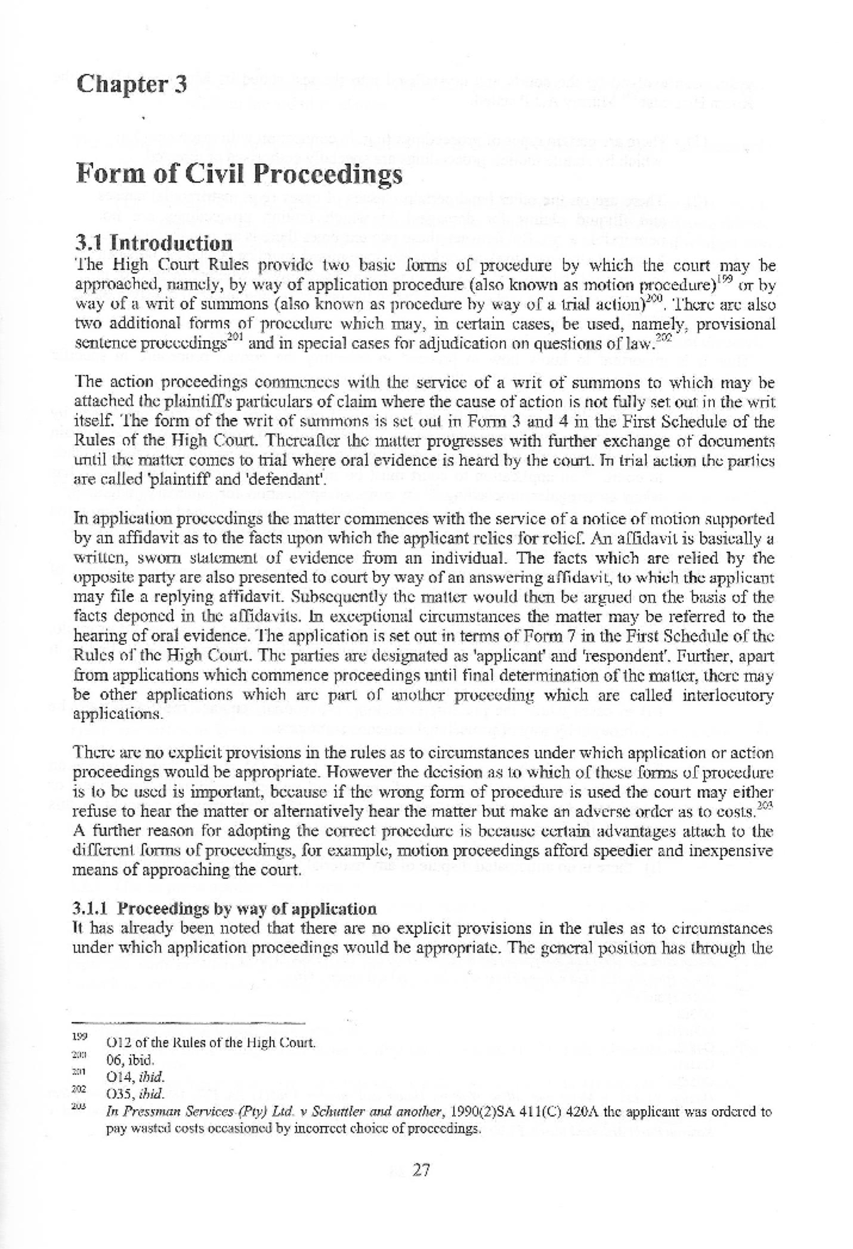 Chapter 3-Form of civil proceedings - Chapter 3 Form of Civil ...