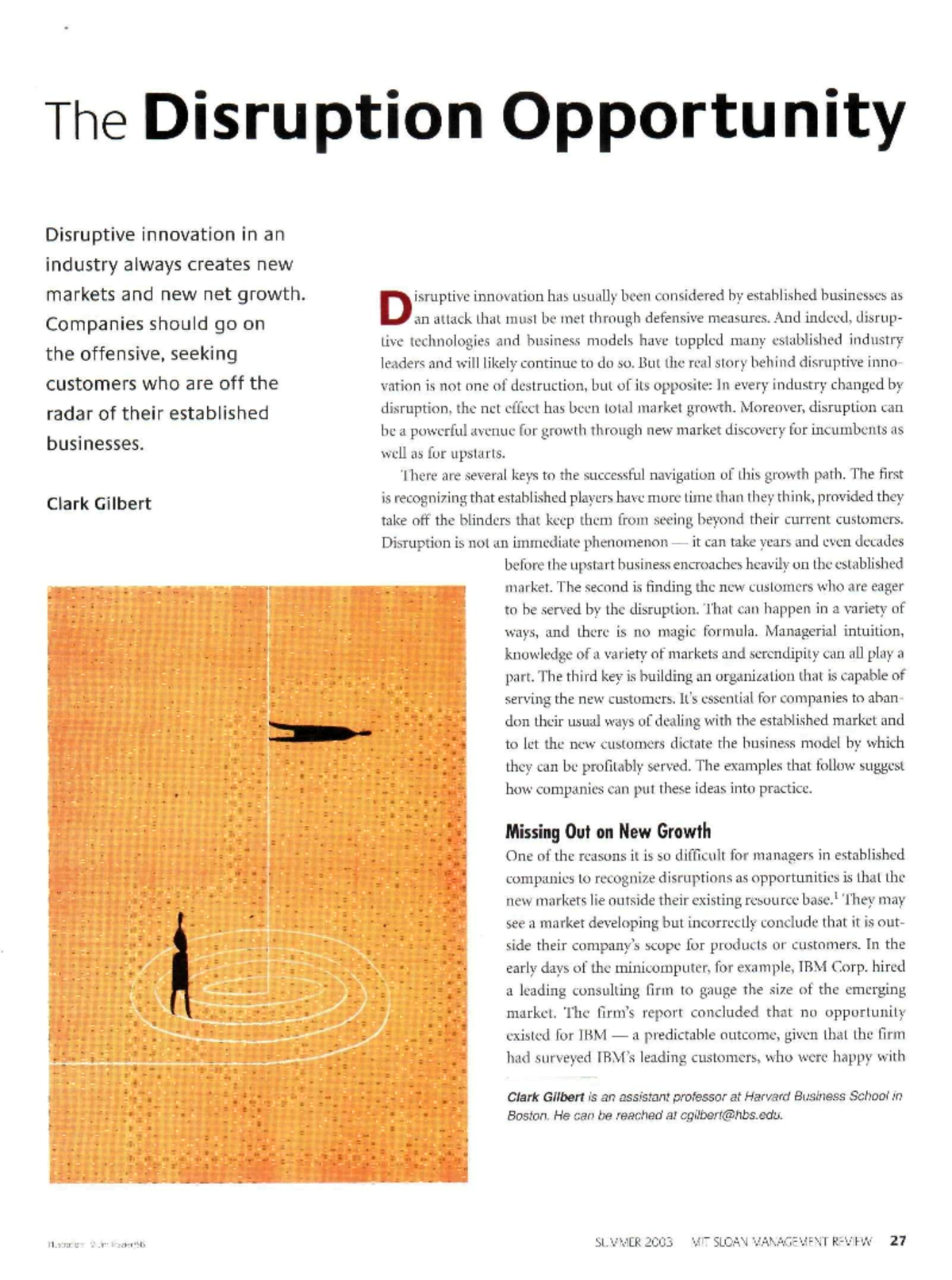 The disruption opportunity - week 4 essential reading - The Disruption ...