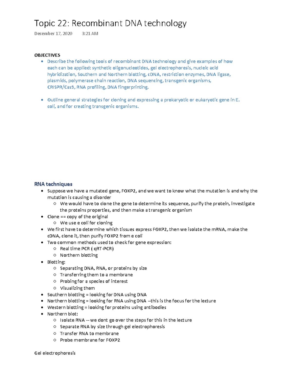 Topic 22 - recombinant dna technology - K : d/s ^ ĞƐĐƌŝďĞ ƚŚĞ ĨŽůůŽǁŝŶŐ ...