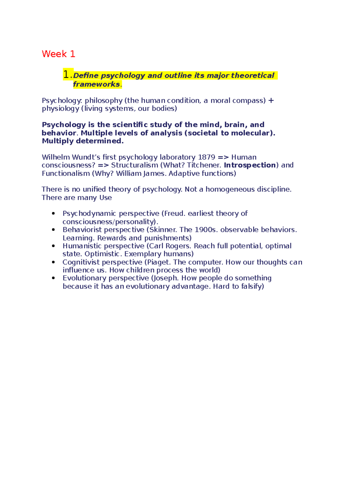Practical Knowledge Assessment Task 1 - Summary of Week 1 to 6 ...