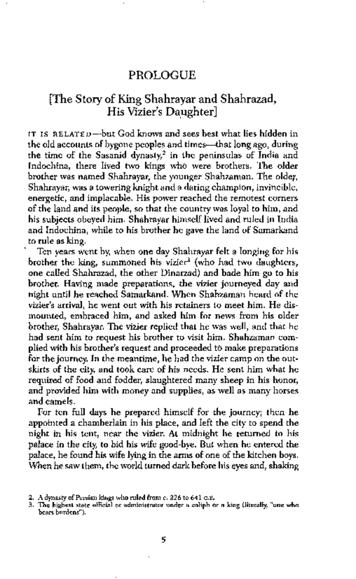 Norton Arabian Nights Prologue And The Merchant Andthe Demon - PROLOGUE ...