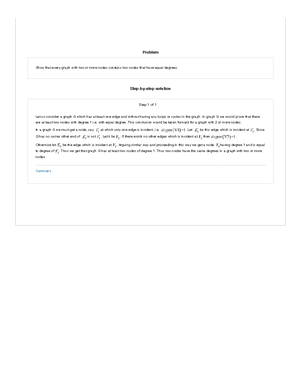 Solution for chapter 1 - Problem Write formal descriptions of the following sets. a. The set ...