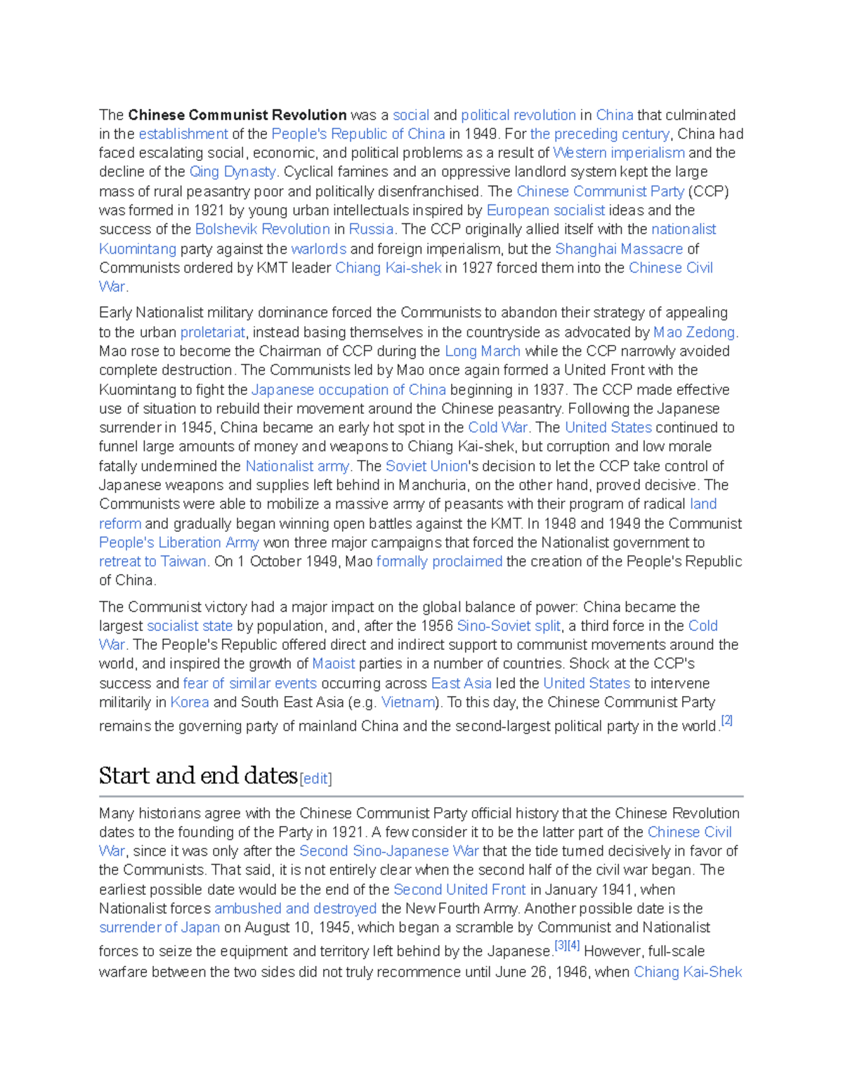 Chinese revolution 2 - notes - The Chinese Communist Revolution was a ...