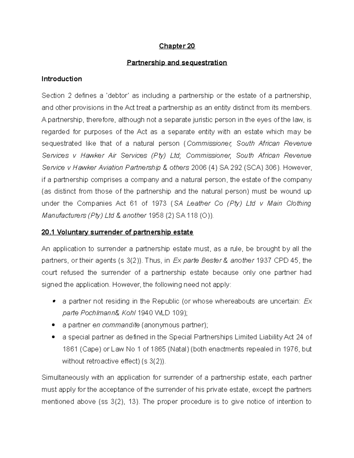 Unit 5 - Unit 5 content - Hockly’s Insolvency Law - Chapter 20 ...