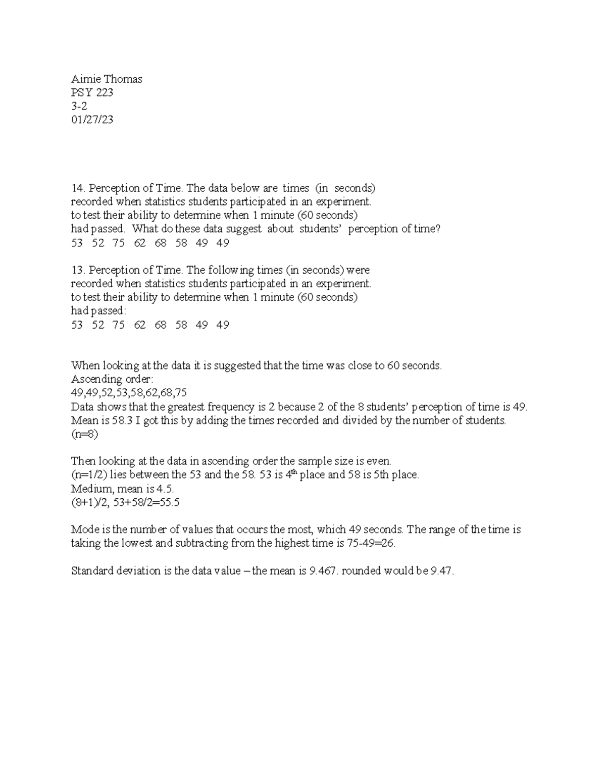 3-2 Measurements of Average and Measurments of Devation - Aimie Thomas ...