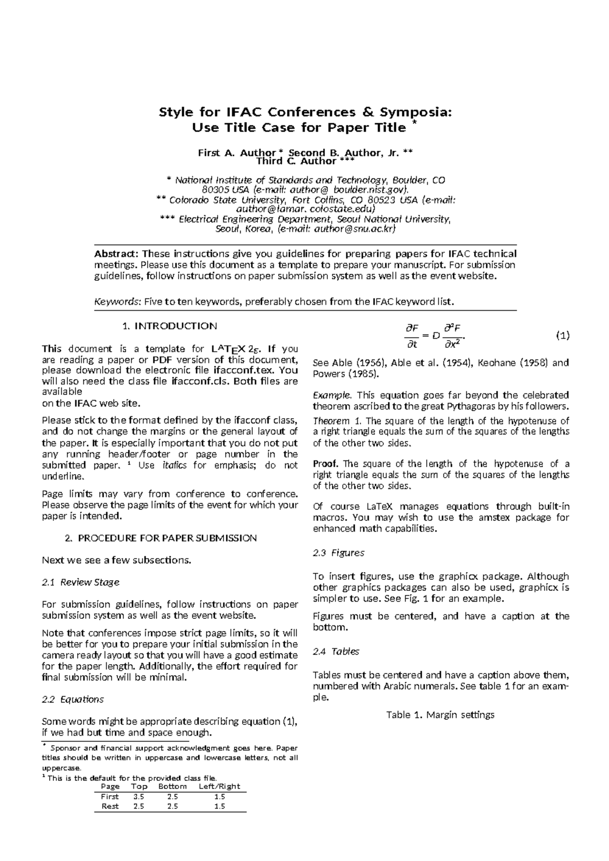 Ifacconf - Style for IFAC Conferences & Symposia: Use Title Case for ...