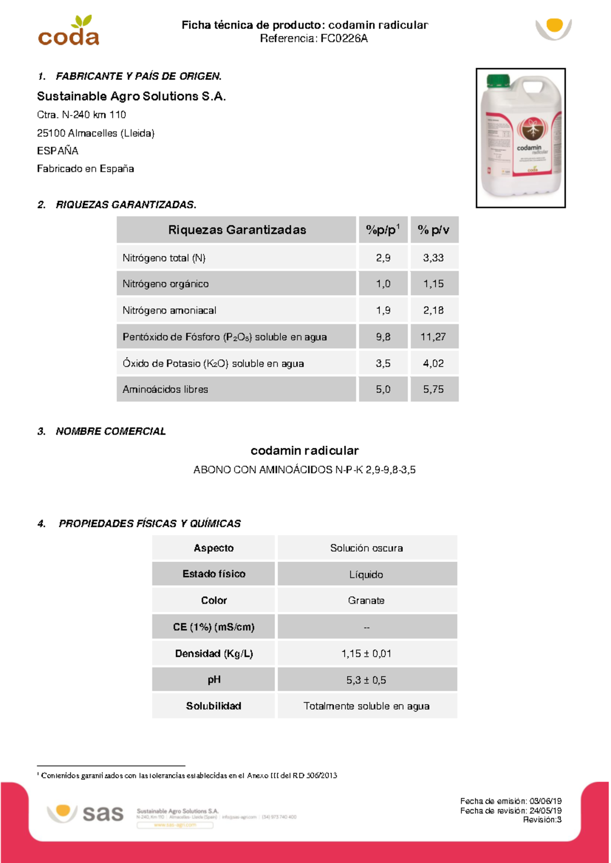 FT codamin radicular - Hacer la unidad 2 - Ficha técnica de producto ...
