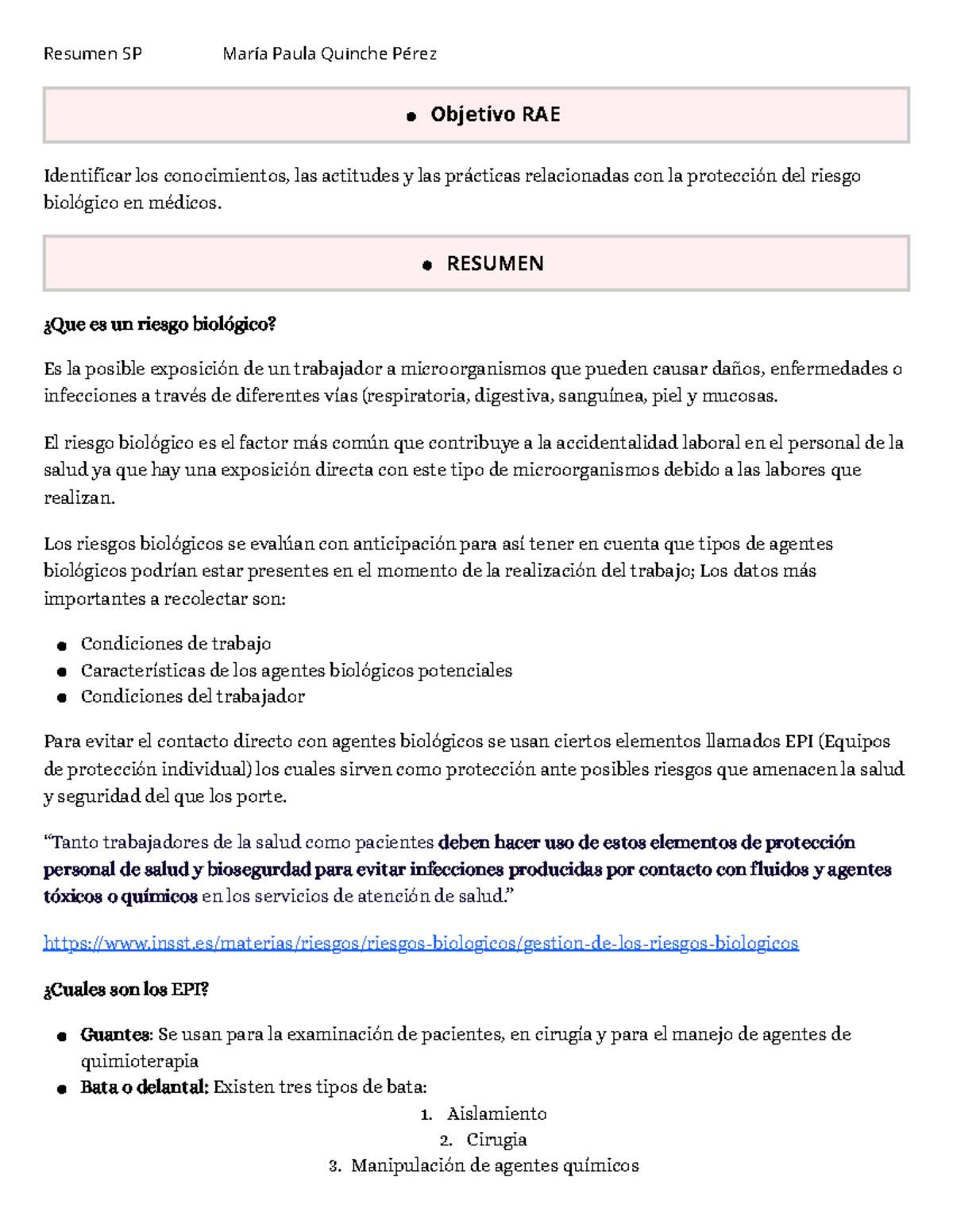 Resumen SP compressed - RAE SP caso mal olor - Resumen SP María Paula Quinche Pérez Identificar ...