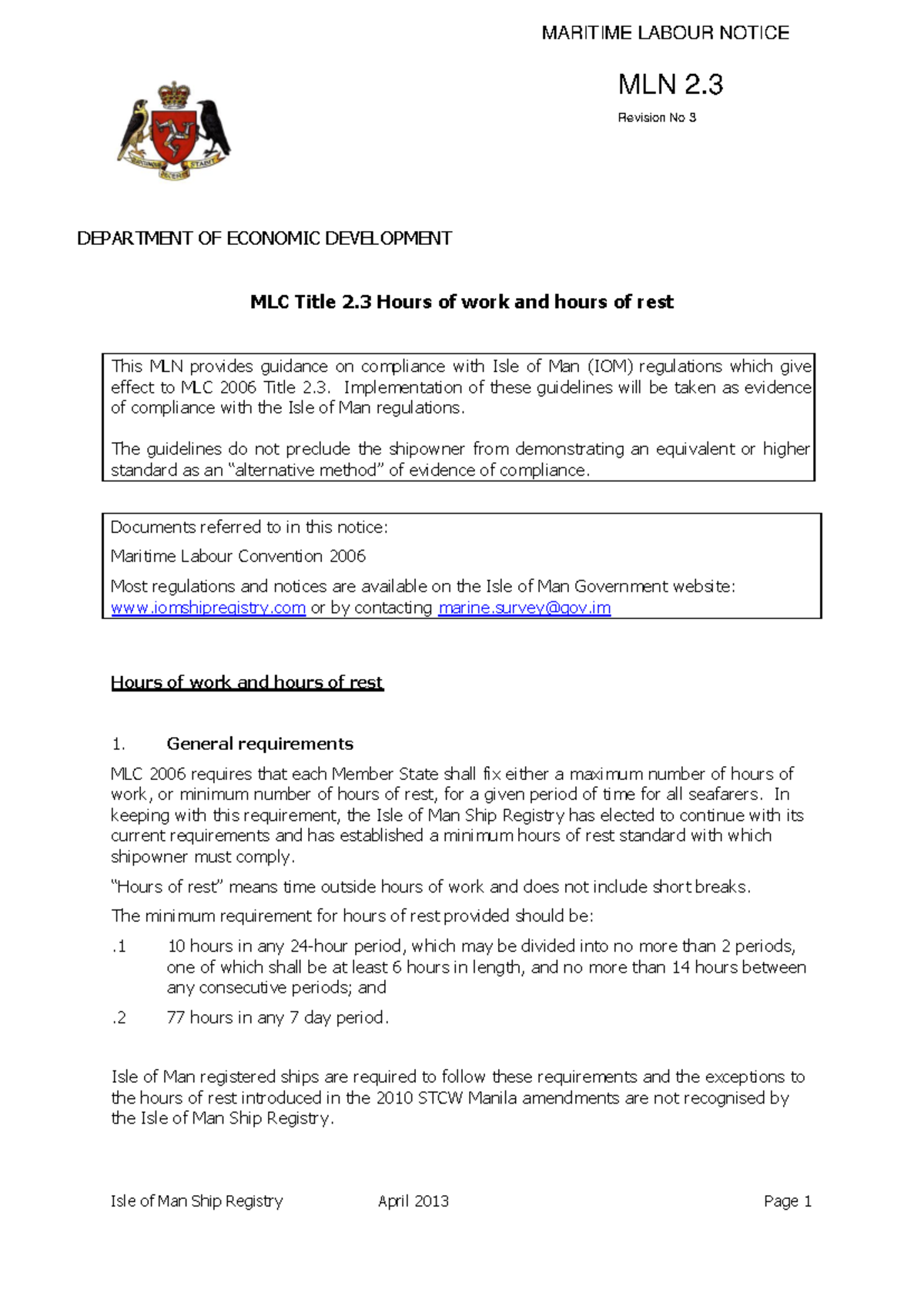 Hours of Work and Hours of Rest - DEPARTMENT OF ECONOMIC DEVELOPMENT ...