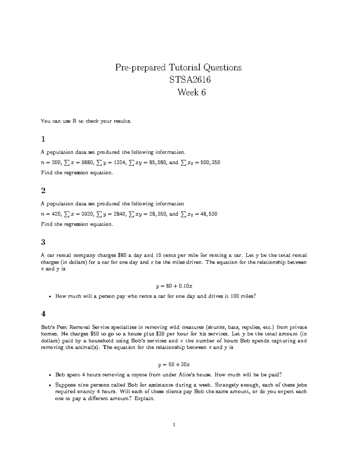 Week6 - Tutorials - Pre-prepared Tutorial Questions STSA Week 6 You can ...