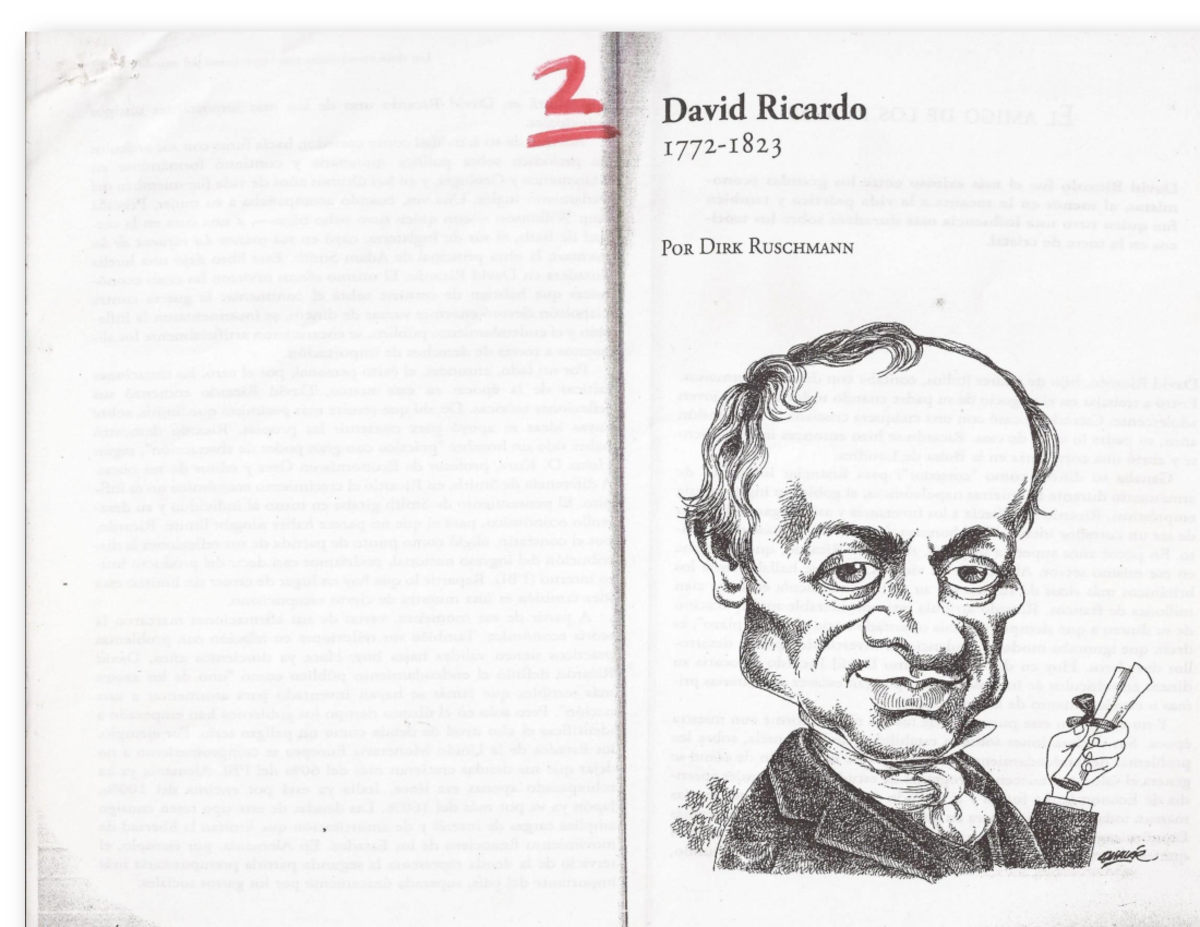 Economista David Ricardo - lectura critica - Studocu